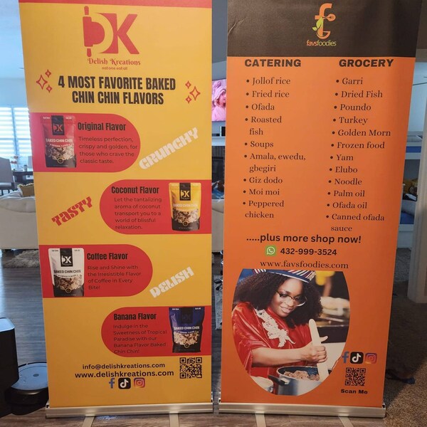 Retractable Banner, Restaurant Banner, Restaurant Food Display Sign ...