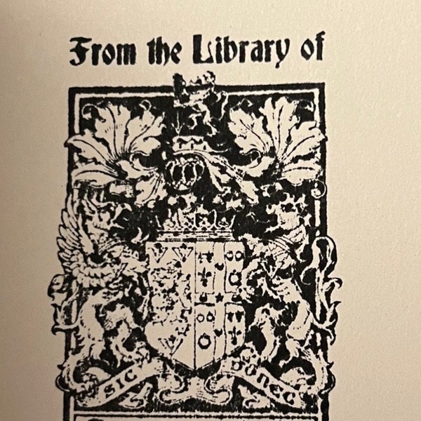 Ex Libris Bookplate Stamp - Medieval Coat of Arms - Perfect Gift Book ...
