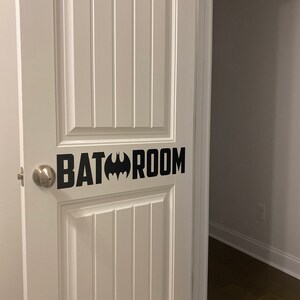 Bat Making H, Bathroom Sign, Restroom Sign, Bathroom Door Sign ...