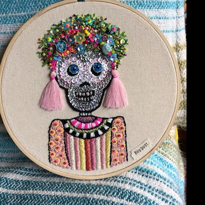 Female Portrait Art by Ray Dust. 6x8 Mixed Media - Etsy