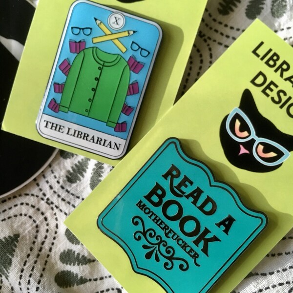 The Librarian Tarot Card Library Themed Soft Enamel Pin - Etsy