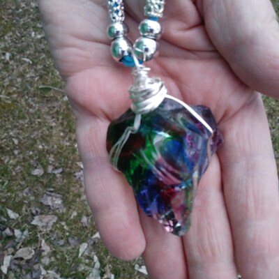 Merlin Green Andara With a Ethnic Cloth Necklace gold Rush Theme 18 ...