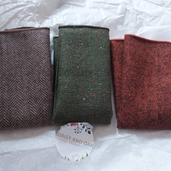 The Maple, Moss and Mangrove: Pocket Square Set, Autumnal Pocket Square ...