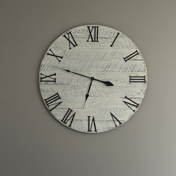 Large Wall Clock / 18" - 42" / Farmhouse Clock / Oversized Wall Clock ...