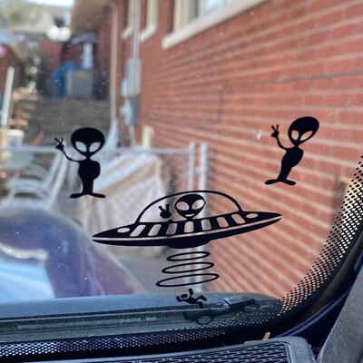 Jeeper Windshield Decal Alien Abduction/ufo Jeeper Sticker /wrangler ...