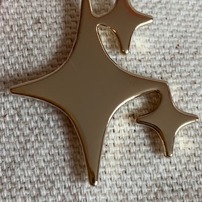 Sparkle Enamel Lapel Pin // Gold / Sparkle Emoji / Stars / - Etsy