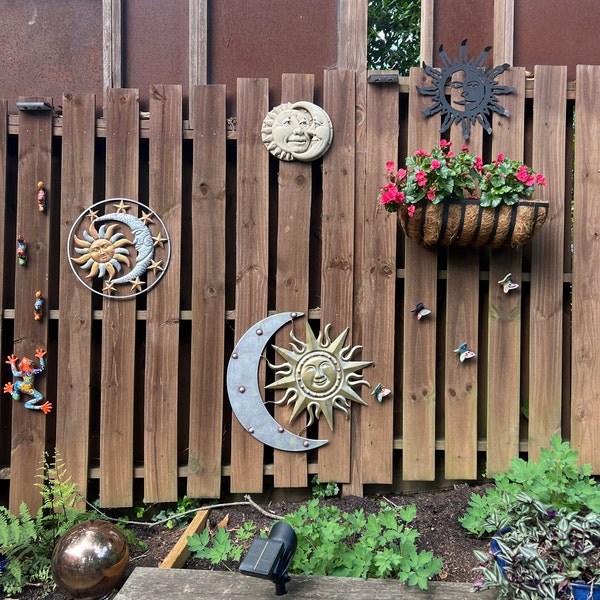 Sun Wall Art, Sun Stone Plaque, Sun Face Garden Sculpture, Sunroom Wall ...