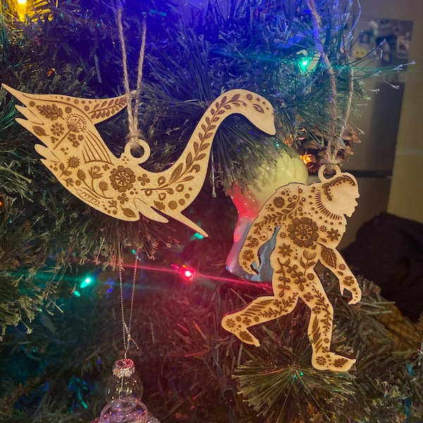 Scandinavian Folk Art Cryptid Ornament Set- Mothman- Bigfoot- Nessie ...