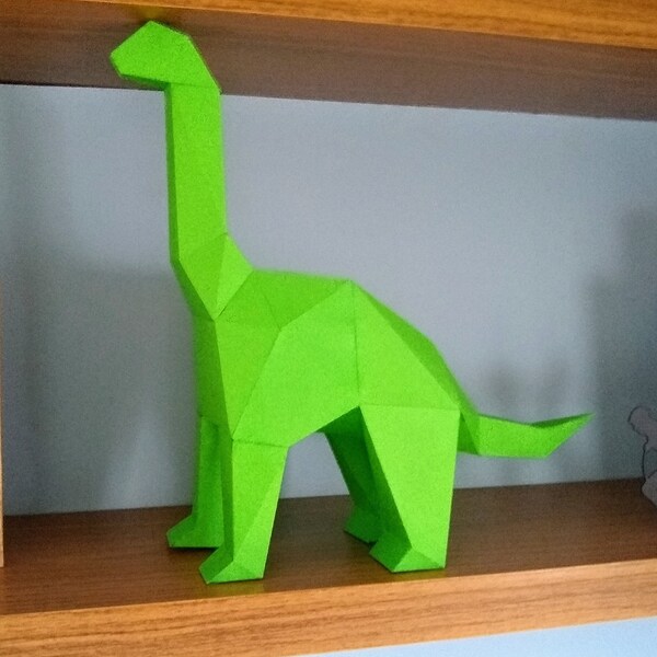 DIY Papercraft Brontosaurus Sculpture,papercraft Dinosaur Sculpture ...