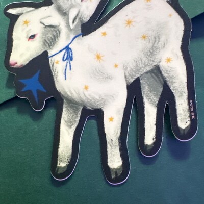 Two-headed Lamb Vinyl Sticker - Etsy