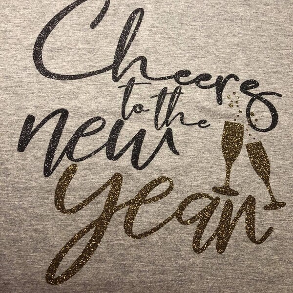 Cheers to New Year SVG, Glitter Champagne, New Year's Eve (digital ...