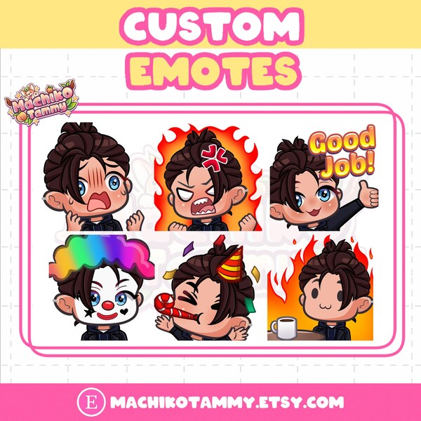Custom Pngtuber Chibi, Pngtuber Model, Chibi Emotes, Discord Twitch ...