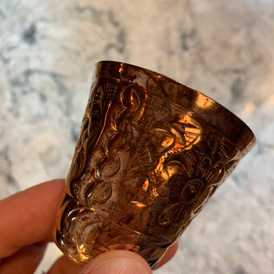 Handcrafted 4 Pcs Engraved Shot Glass 100% Pure Copper Gift Set Boxed ...