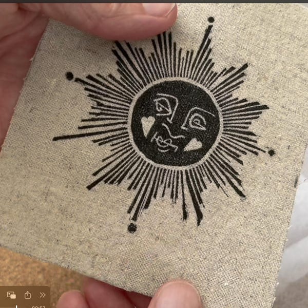 Welsh Love Spoon Original Lino Block Print Valentines Medieval Folk Art ...