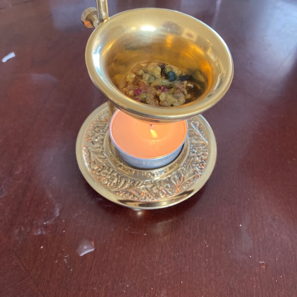 Tea Light Incense Burner for Resin, Herbs, Loose Incense, Oil Warmer ...