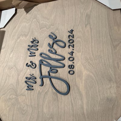 Round Wedding Welcome Sign, Custom Wedding Name Circle Sign, Ceremony ...