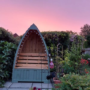 Boat Shaped/gothic Single Seat Garden Bench/arbour-delivered ...