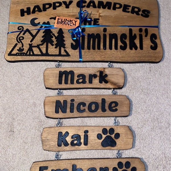 Camping Signs Travel Trailer Camper Sign Campsite Sign Custom Wood ...