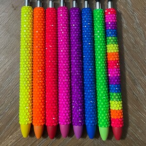 Neon RAINBOW Custom Rhinestone Pen - Etsy