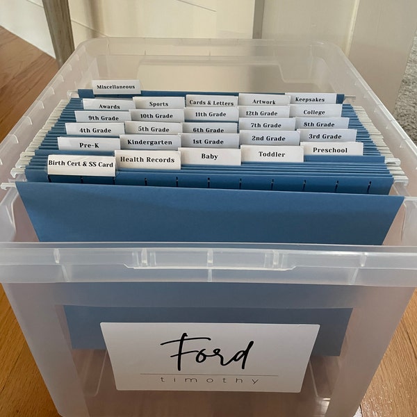 Kids Milestone Tote Kit | DIY Memory Box Kit | School File Box Kit ...