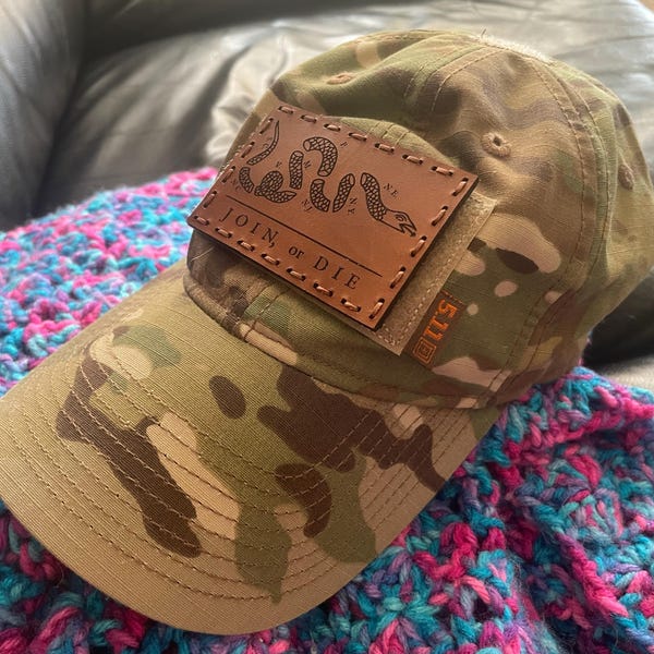 Leather Patch | Join or Die Patch | Morale Patch | Military | Airsoft ...