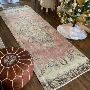Vintage Red Area Rug Rustic Kitchen Decor Turkish Handmade | Etsy