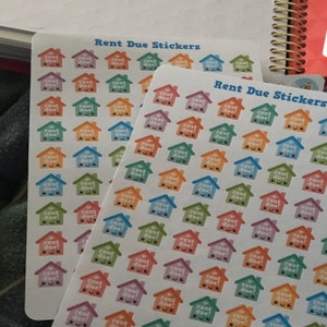 63 Cute Rent Due Planner Stickers - Etsy