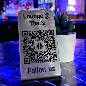 Metal QR Codes-business Logo Restaurants Menu QR Code Sustainable and ...