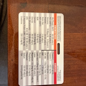 Laboratory Values Badge Card Reference Horizontal for Nurse Medic EMT ...