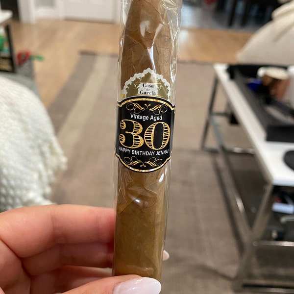 Custom Milestone Birthday Cigar Labels Party Favor 30th 40th 50th ...