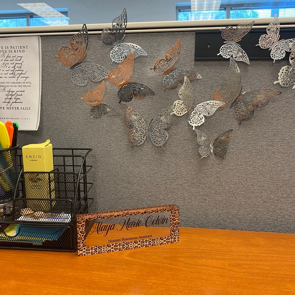 Emerald Green Desk Name Plate, Green Mosaic Luxury Name Plate for Desk ...