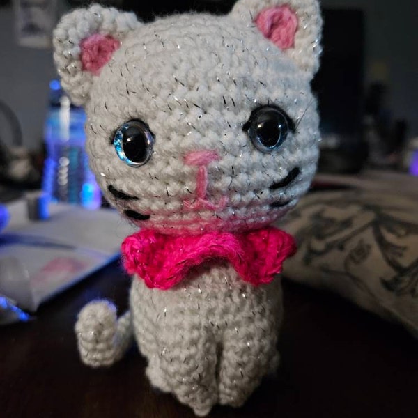 Kitty, the Little White Kitten Pattern Crochet Cat Pattern Amigurumi Cat Pattern Crochet White ...