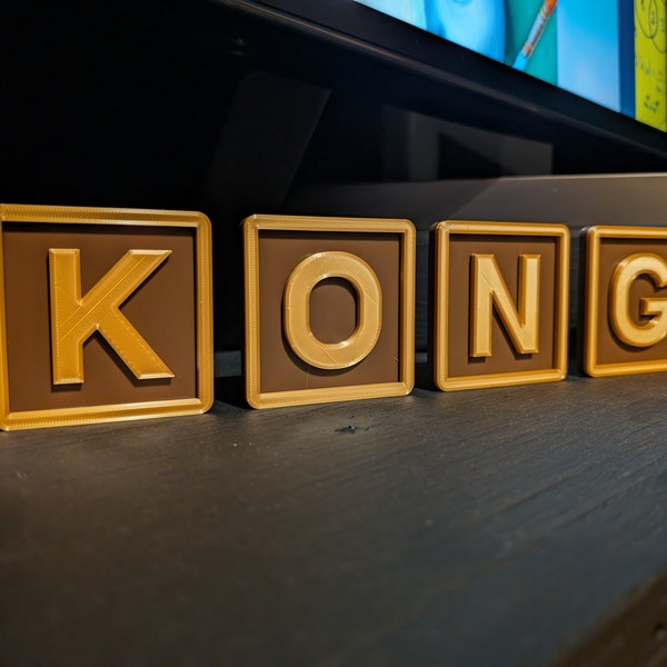 Donkey Kong Country K-O-N-G Letters - Etsy