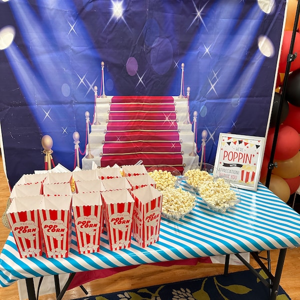 Popcorn Appreciation Sign, We're Poppin' With Appreciation, Thank You ...