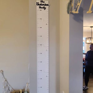 Personalised Growth Chart Custom Wall Nursery Decor Height Ruler Kids ...