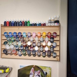 Wall Mounted Hobby Paint Storage Rack Horizontal - Etsy
