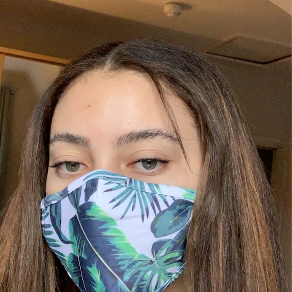 Stay Safe Face Mask/covering With Tie-able Ear Loops, Adjustable Nose ...
