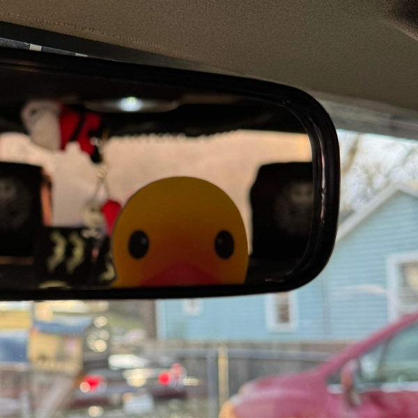 Duck Peeker Rear View Mirror/sun Visor Decal - Etsy