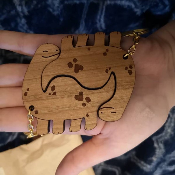 Dinosaur Interlocking Couple Keychains - Friendship or Relationship ...