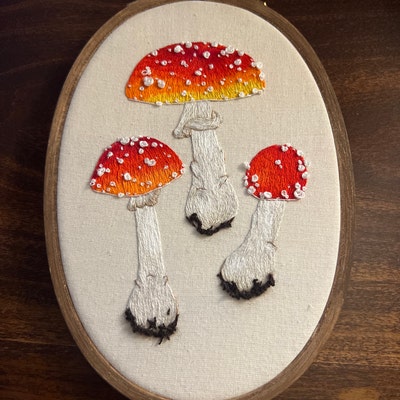 Custom Fungi/mushroom Embroidery and Home Decor - Etsy