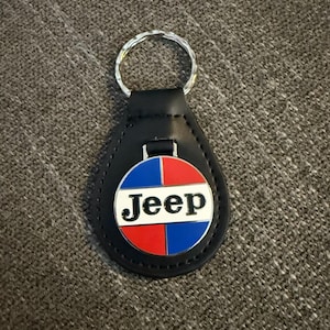 AMC Jeep Keychain - Leather Fob KF154 - Etsy
