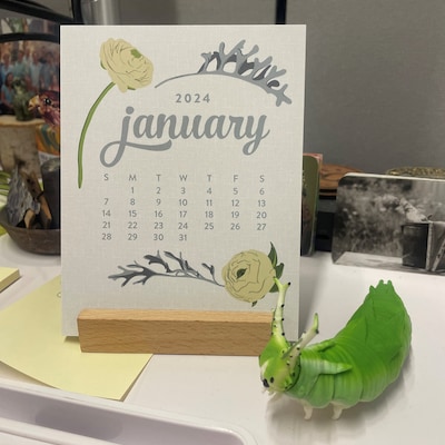 Wildflower Desk Calendar 2024 2024 Desk Calendar 2024 Calendar With ...