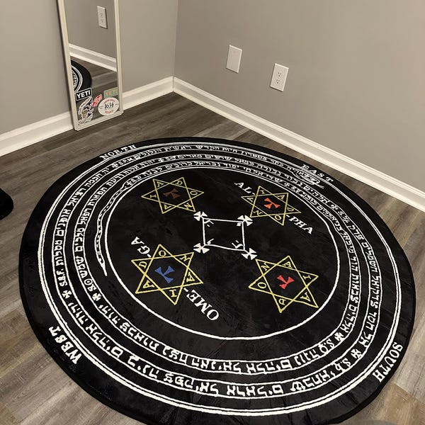 Solomonic Magick Protective Circle Ceremonial Rug - Etsy