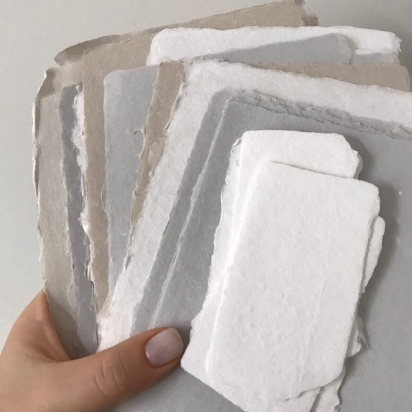 20 Sheets Small Handmade Paper - Imperfect Sheets - 5x7, 4x6 - Etsy