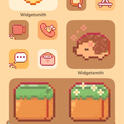 Sunflower Bee App Icon Set Kawaii Aesthetic Pack for Android IOS ...