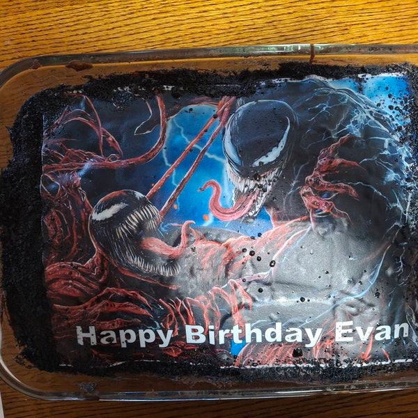 Venom Vs Carnage Edible Image Birthday Cake Topper 1/4 Sheet ...