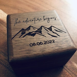 Wedding Engagement Proposal Ring Box Small Custom Engraved | Etsy