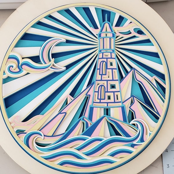 Lighthouse 3D Mandala SVG Files, Patterns Files for Laser Cutting ...