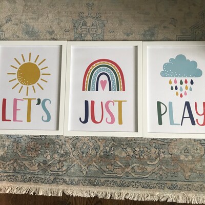 Let's Just Play Let's Just Play Print Girls Playroom - Etsy