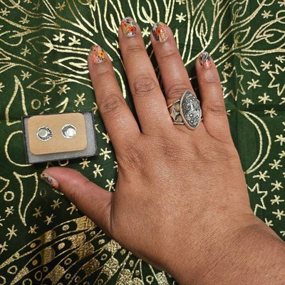 Art Deco Sterling Silver Octagon Ring Shield Ring Shield Maiden Shield ...